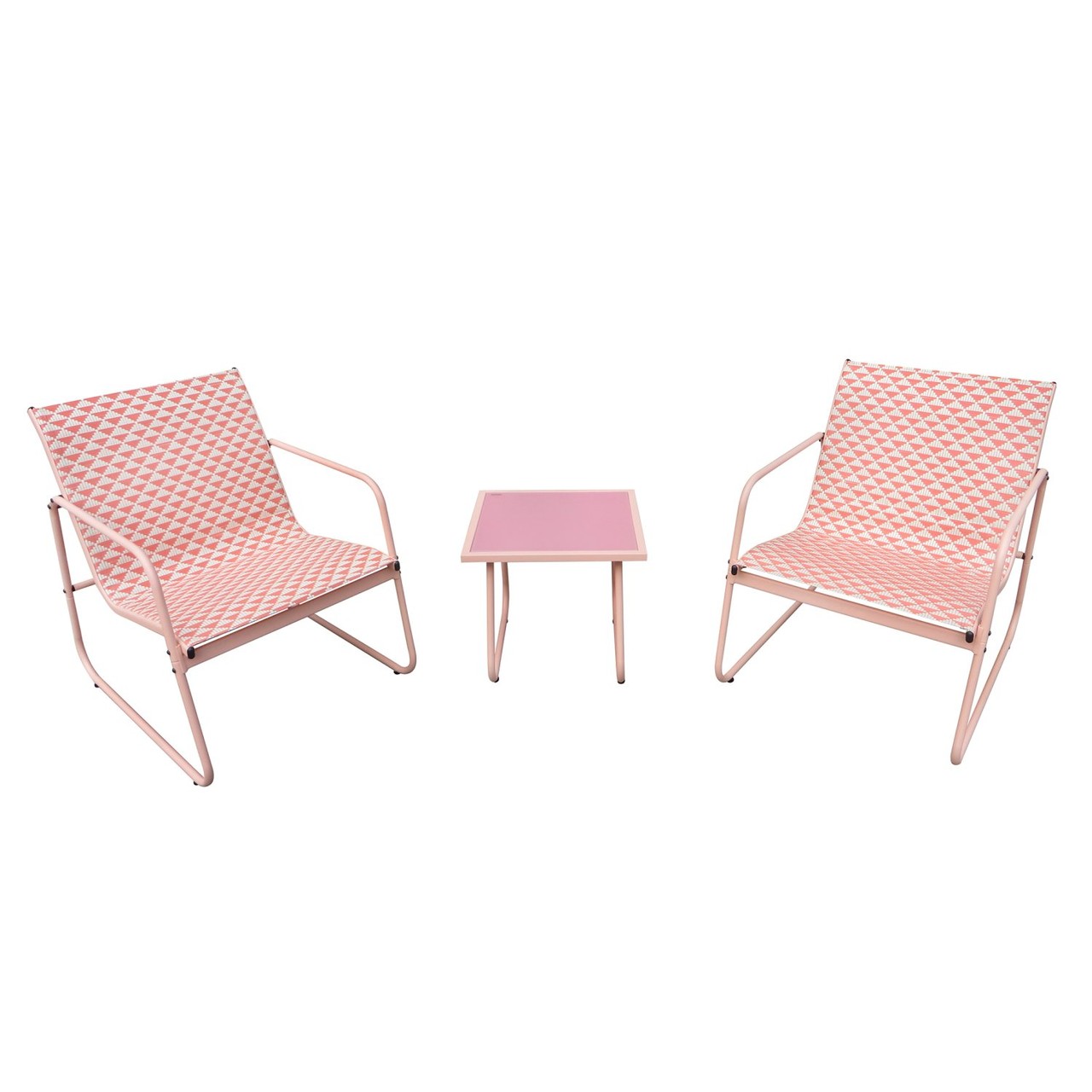 Nutmeg Peach Aztec Patio Set Of 3 - Morrisons Online Groceries & Offers