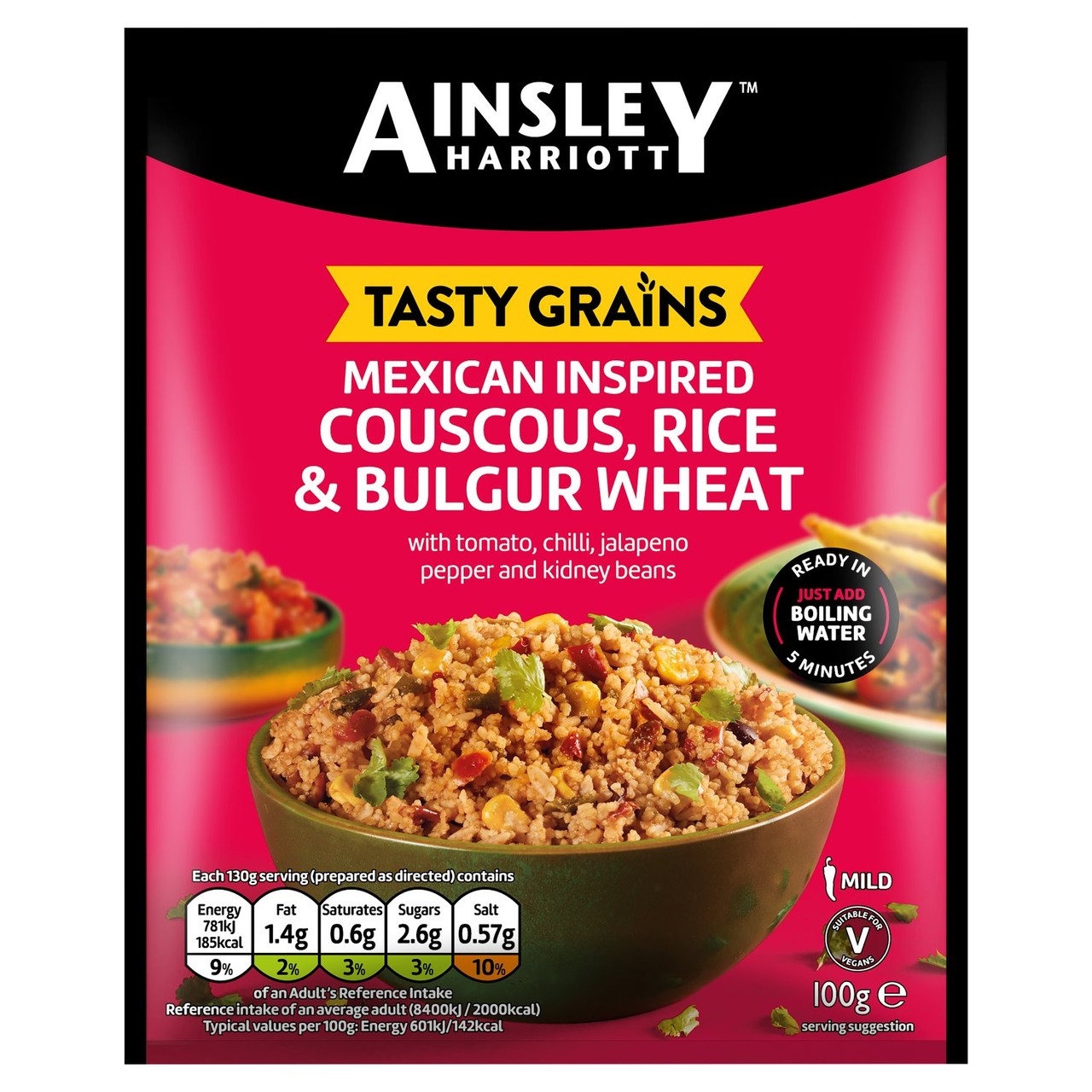 Ainsley Harriott Mexican Inspired Couscous, Rice & Bulgur Wheat 100g ...