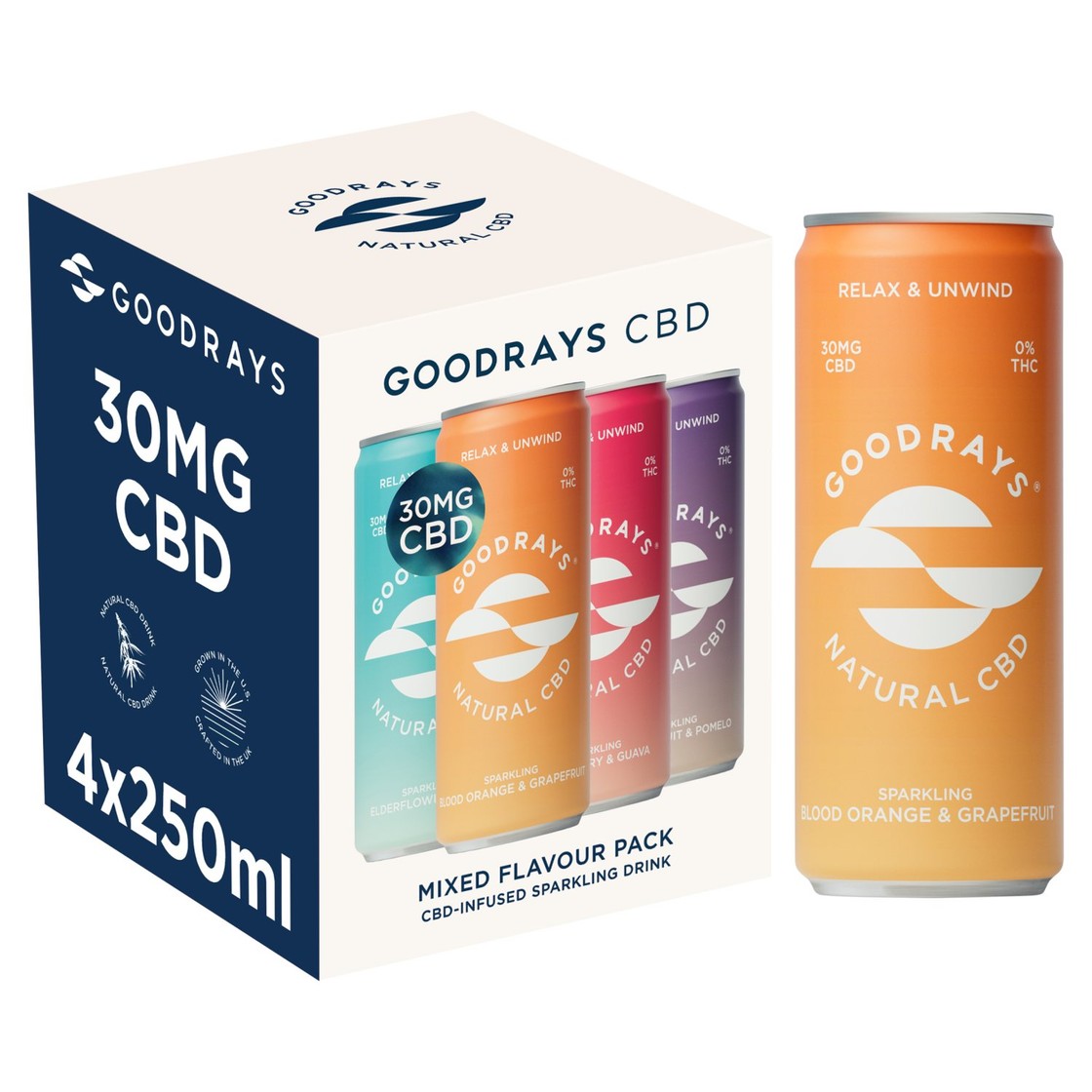 Goodrays Cbd Infused Sparkling Drink Mixed - Morrisons Online Groceries ...