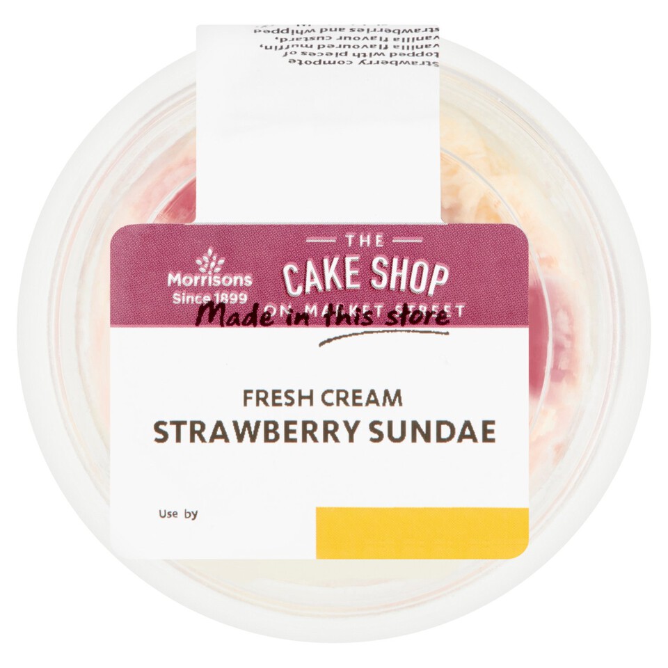 Market Street Fresh Cream Strawberry Sundae Morrisons Online Groceries And Offers