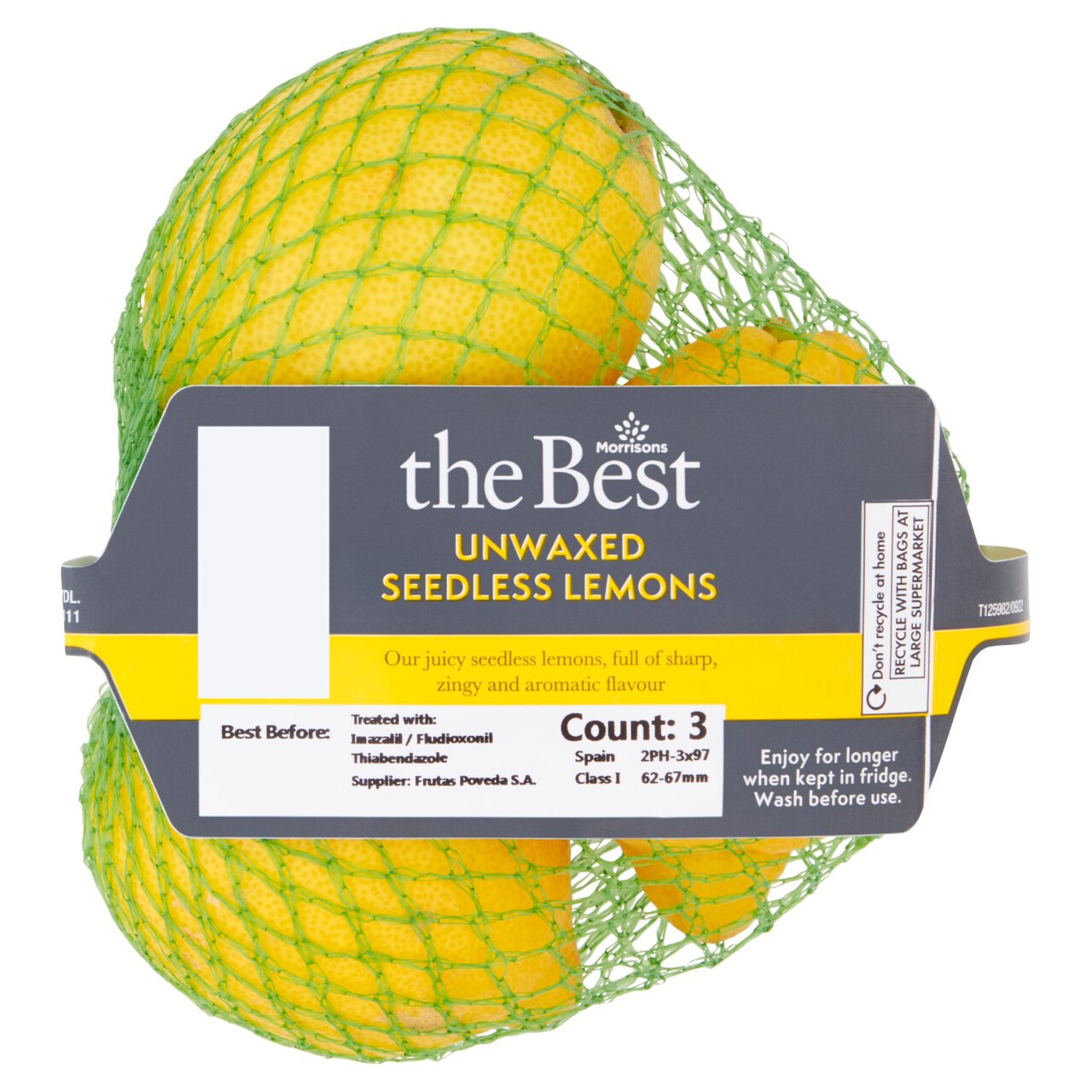 Morrisons The Best Seedless Unwaxed Lemons 3 Pack - Morrisons Online ...