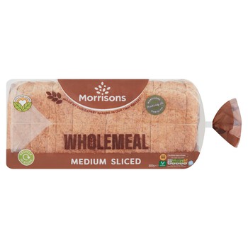Morrisons Wholemeal Medium Sliced Bread - Morrisons Online Groceries ...