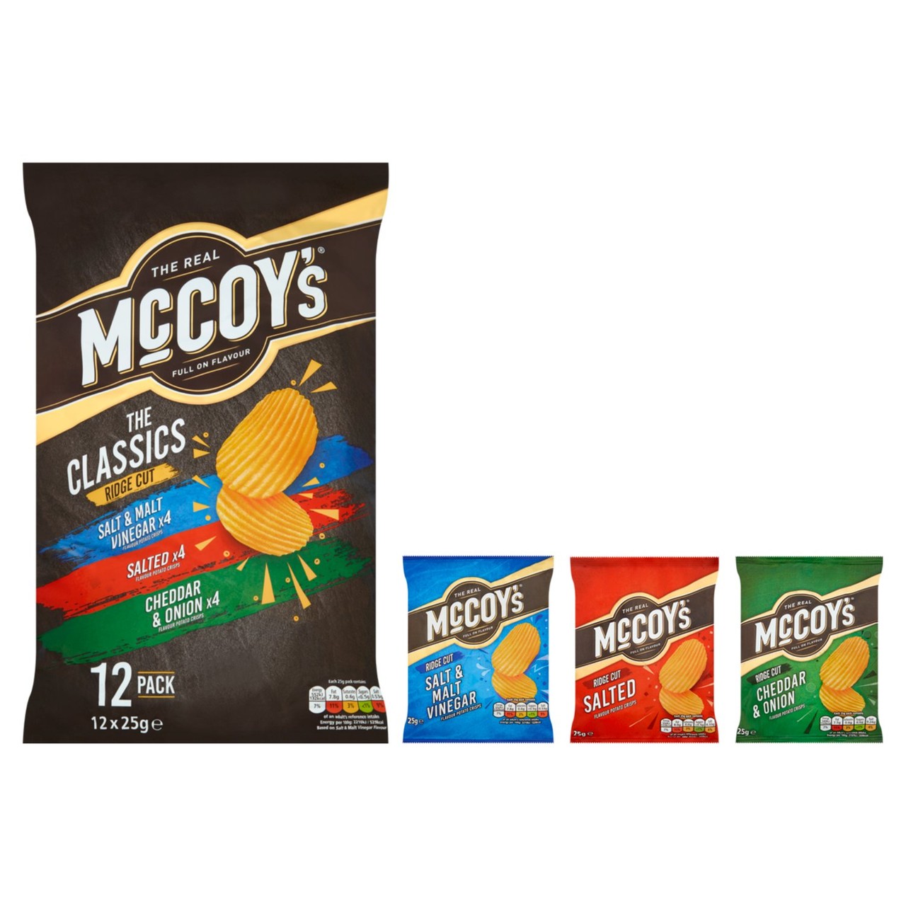 McCoy's Classic Variety Multipack Crisps 12 x 25g - Morrisons Online ...