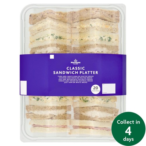 Classic Sandwich Platter 20 Pieces - Eat On Same Day - Morrisons Online ...