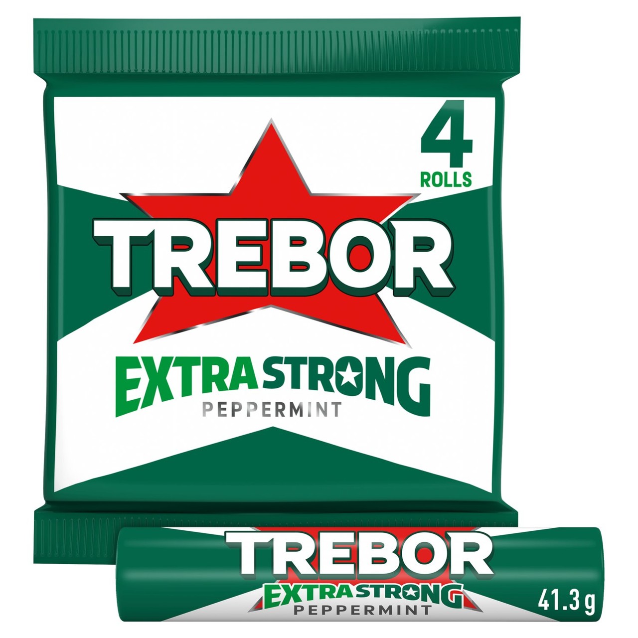 Trebor Extra Strong Peppermint Mints 4 Pack Multipack - Morrisons ...