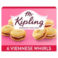 Mr Kipling Viennese Whirls Biscuits Multipack Snack 6pk - Morrisons ...