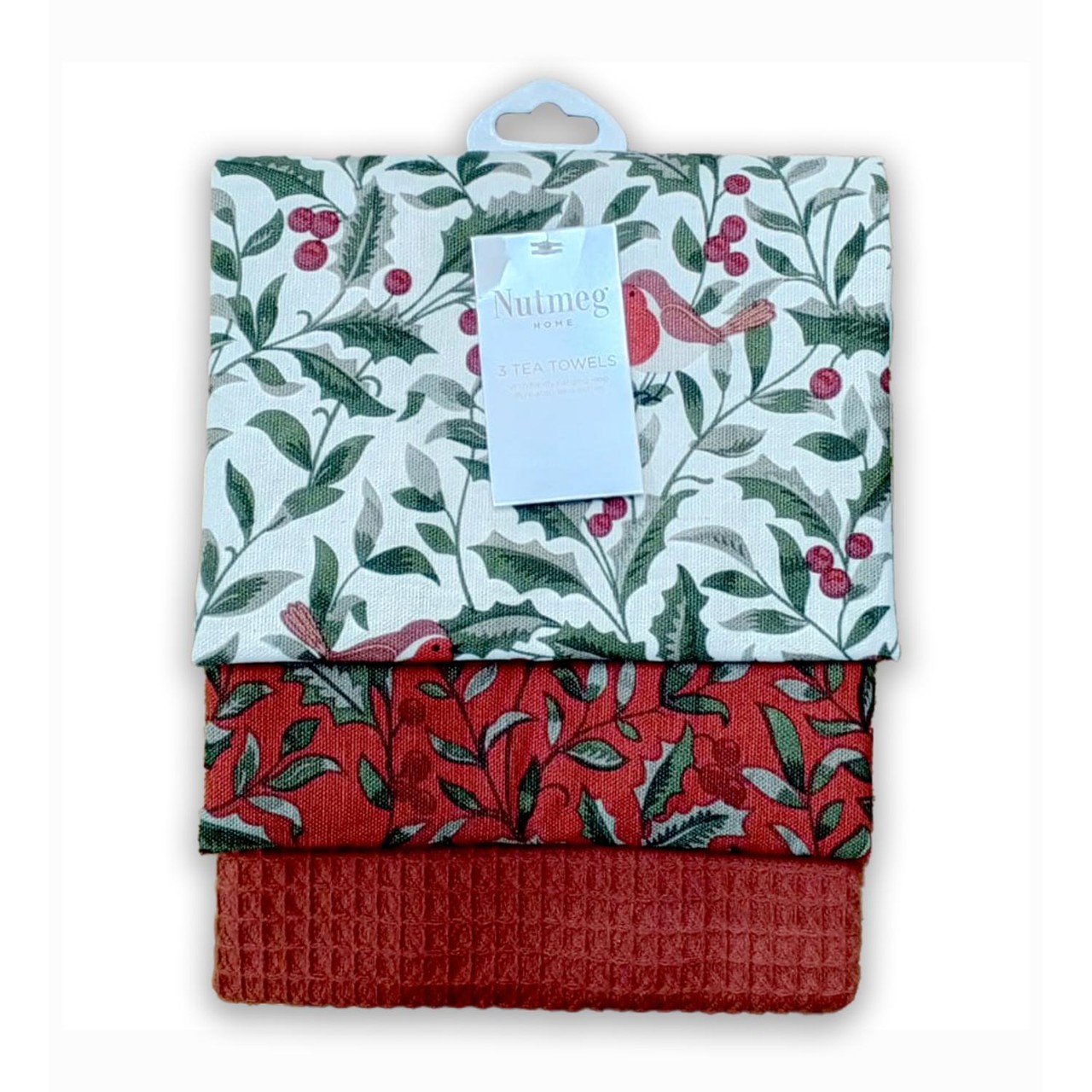 Nutmeg Home Holly Tea Towel - Morrisons Online Groceries & Offers