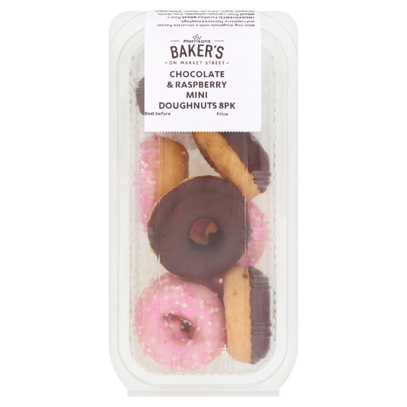 Market Street Chocolate & Raspberry Mini Doughnuts 8 Pack - Morrisons ...