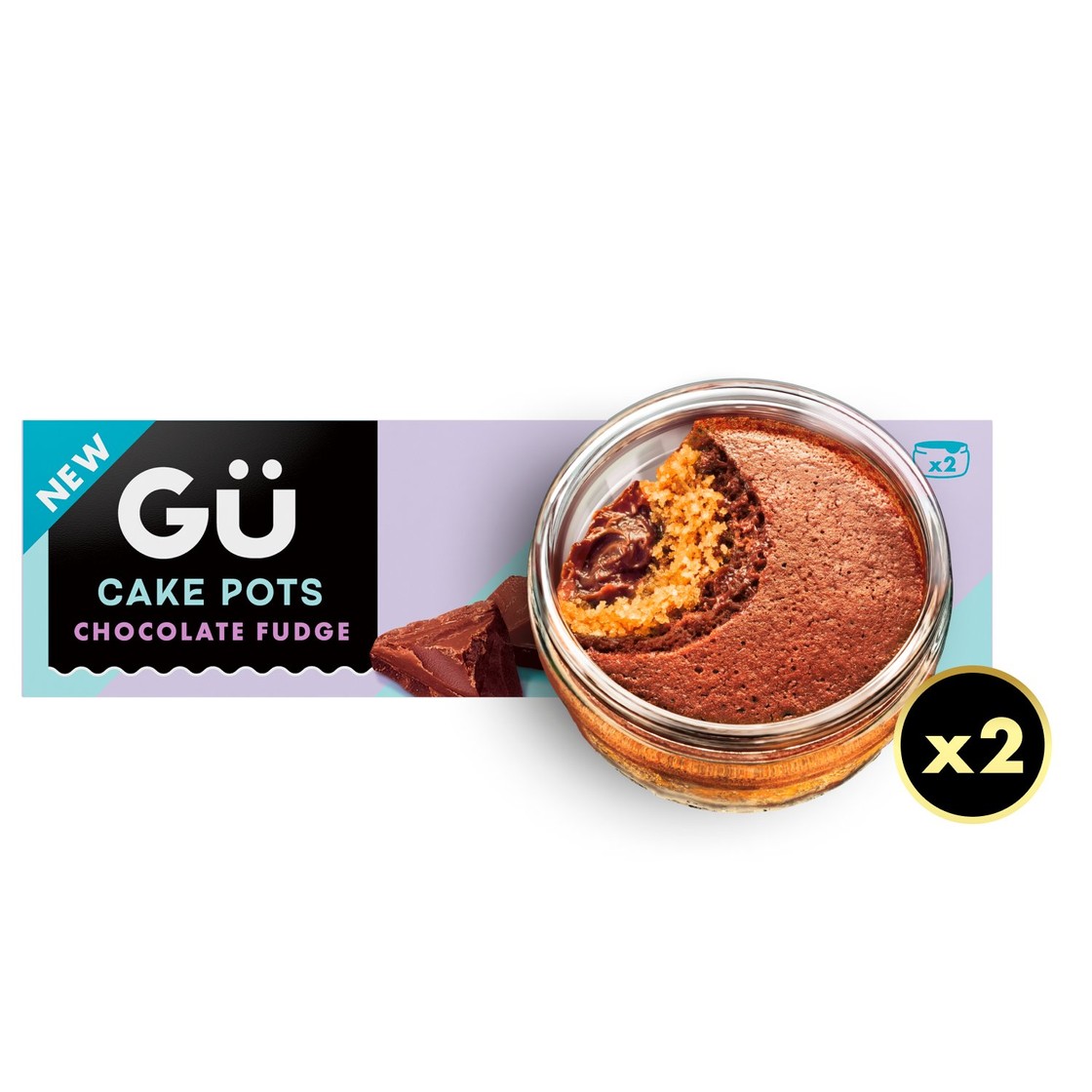 Gu Chocolate Fudge Cake Pots 2 x 68g - Morrisons Online Groceries & Offers