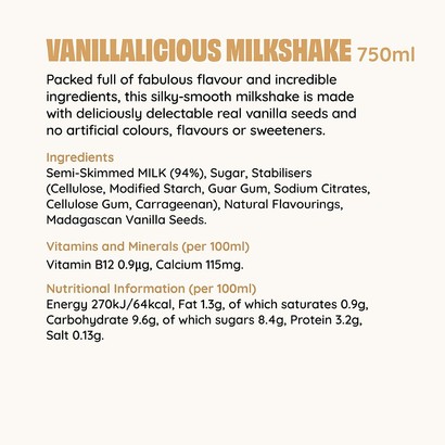 Shaken Udder Vanillalicious Milkshake 750ml - Morrisons Online ...