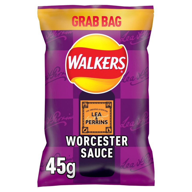 Walkers Lea & Perrins Worcester Sauce Crisps 45g - Morrisons Online Groceries & Offers