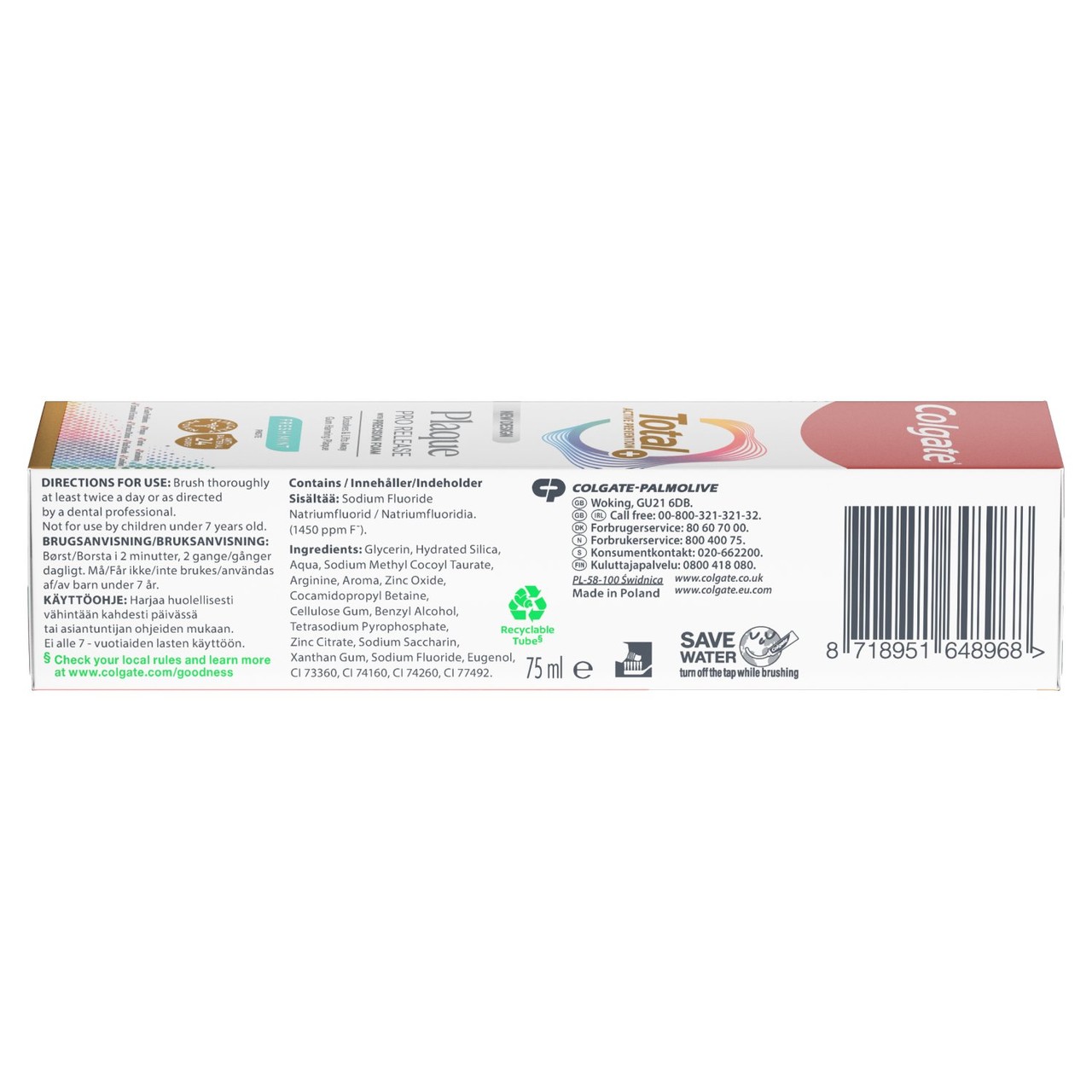 Colgate Total Plaque Pro Release Fresh Mint Toothpaste - Morrisons ...