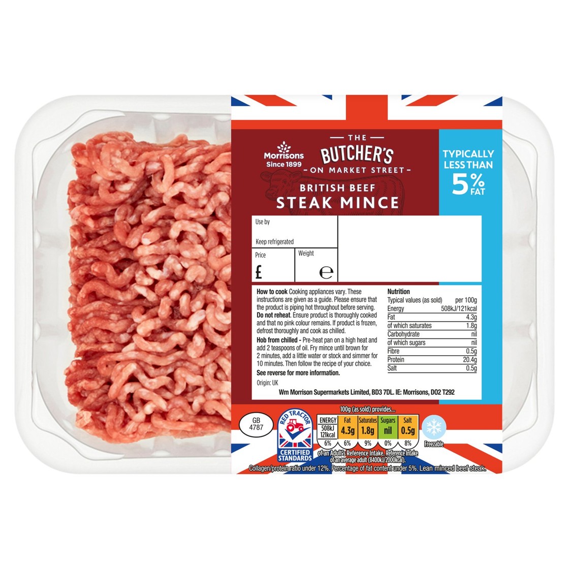 Morrisons British Beef Steak Mince 5% Fat 250g - Morrisons Online ...
