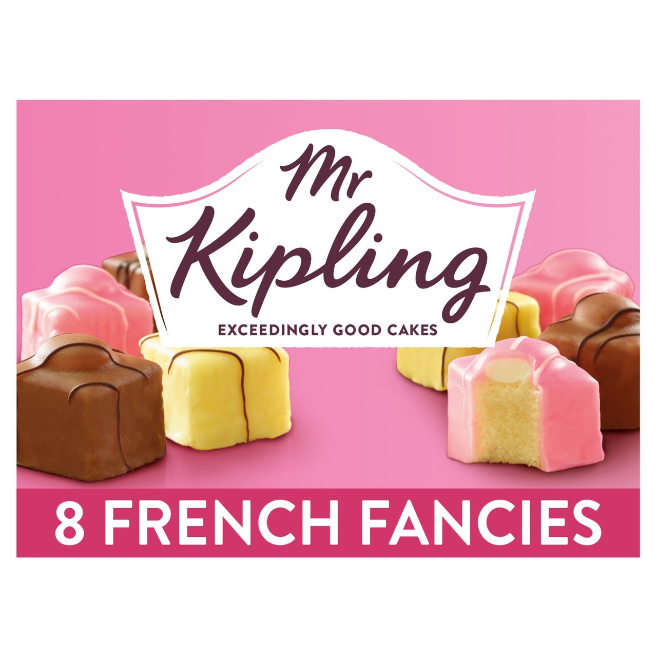 Mr Kipling French Fancies Cakes Multipack Snack 8pk - Morrisons Online ...