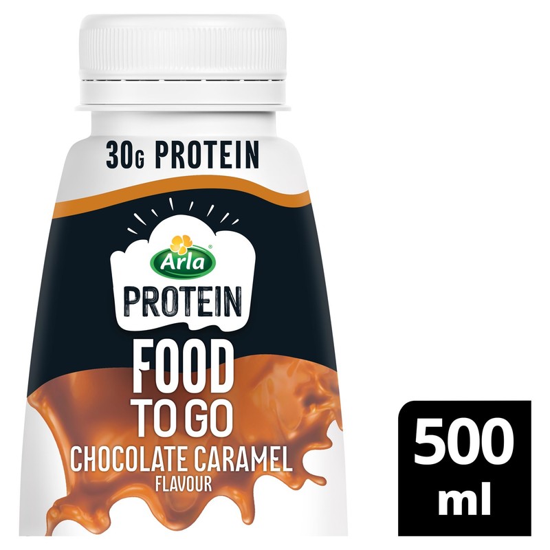 Arla Protein Food To Go Chocolate Caramel Meal Replacement Shake 500ml ...