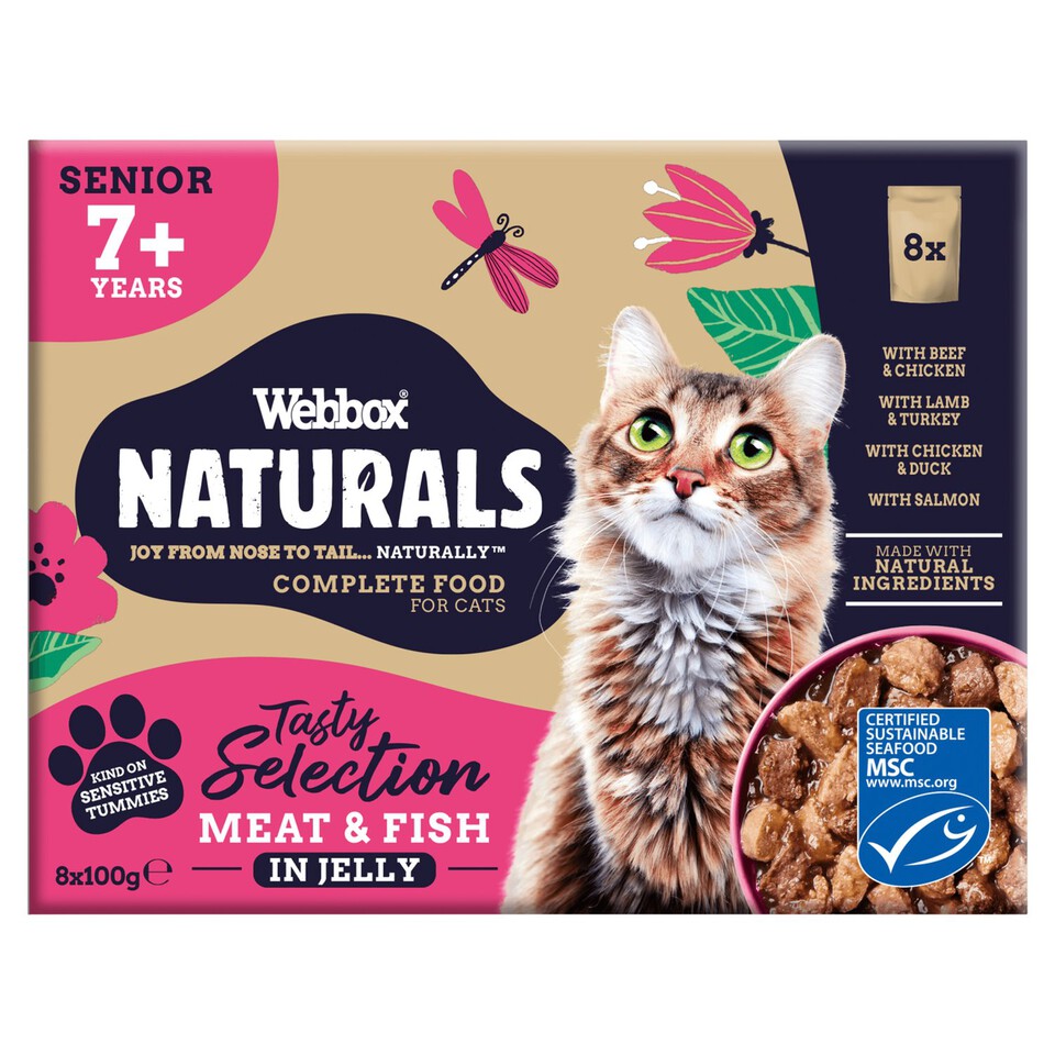 Webbox Naturals Cat Senior 7+ Mixed In Jelly Selection - Morrisons ...