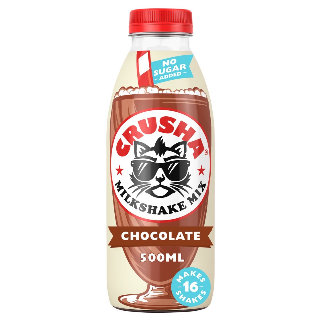 Crusha No Added Sugar Chocolate Flavour Milkshake Mix 500ml - Morrisons ...