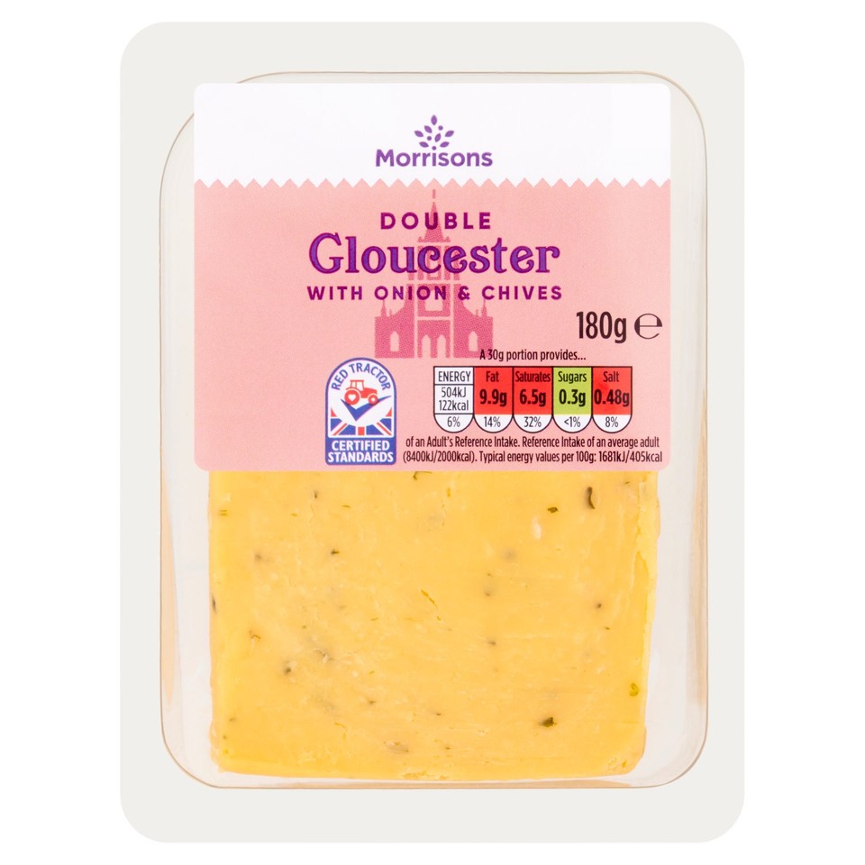 Morrisons Double Gloucester With Onion & Chives - Morrisons Online ...