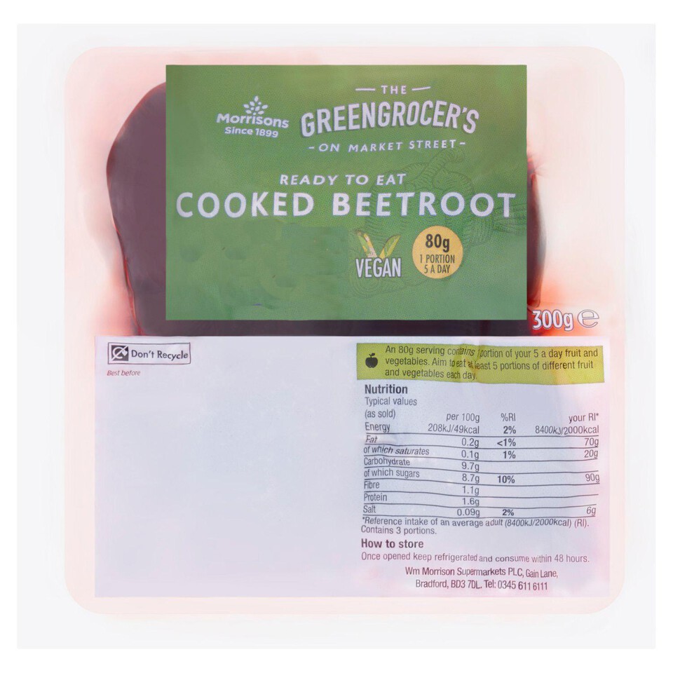 Morrisons Natural Cooked Beetroot - Morrisons Online Groceries & Offers