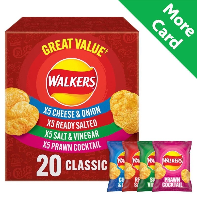 Walkers Classic Variety Multipack Crisps Box - Morrisons Online Groceries & Offers