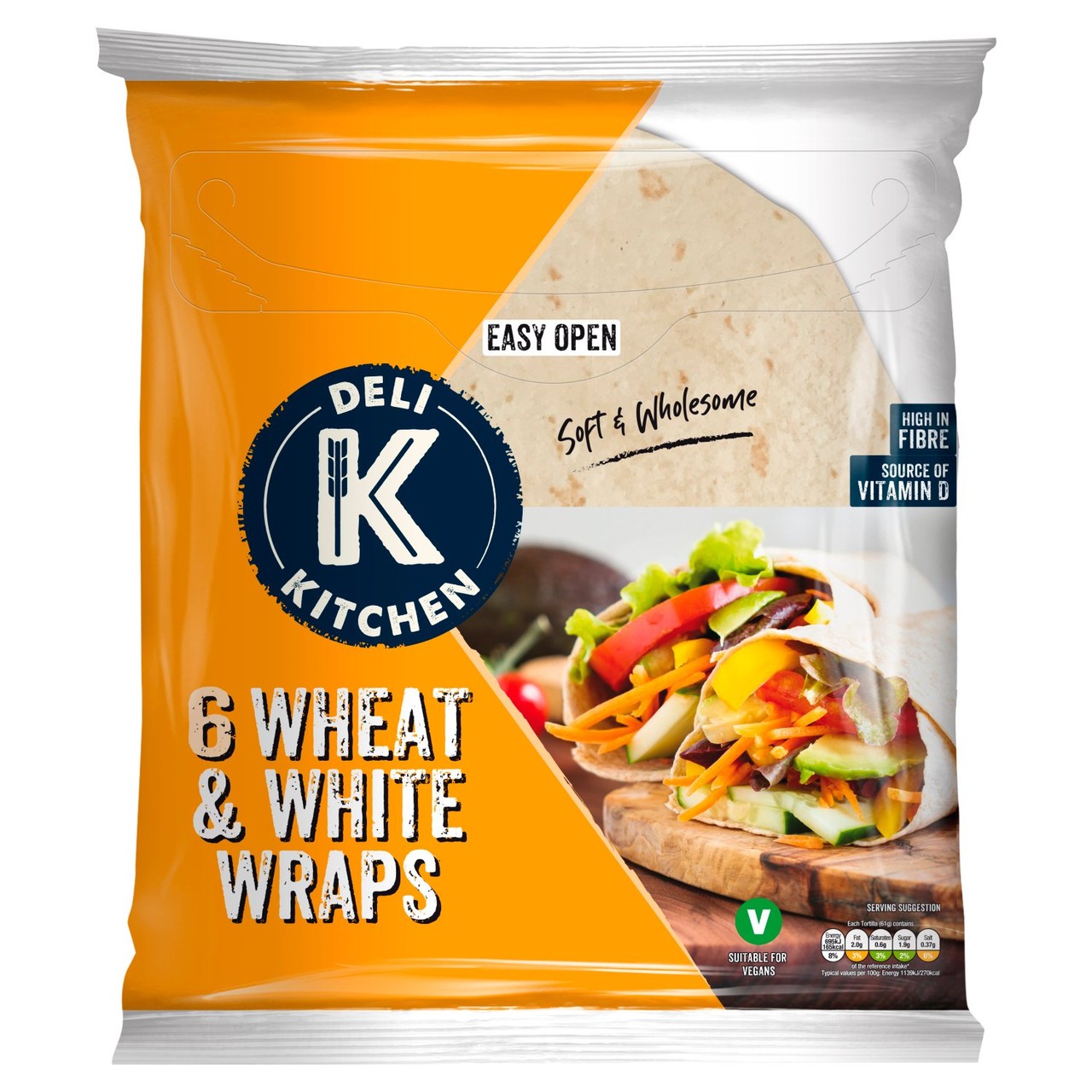Deli Kitchen Wheat & White Wraps - Morrisons Online Groceries & Offers