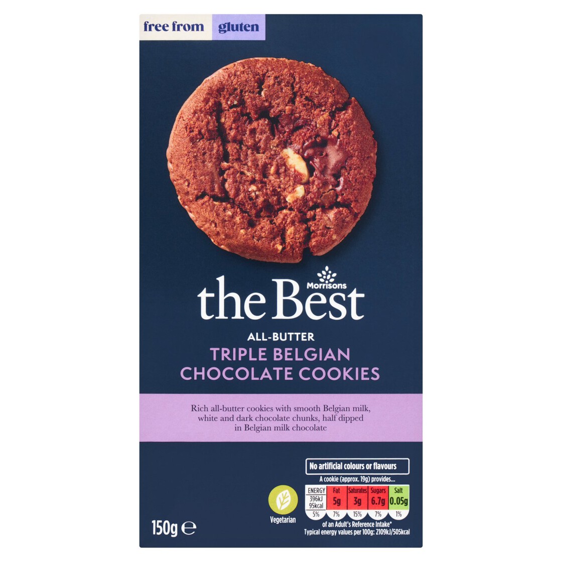 Morrisons The Best Free From Triple Chocolate Cookies - Morrisons ...