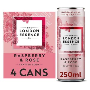 London Essence Raspberry & Rose Soda 4x250ml - Morrisons Online ...
