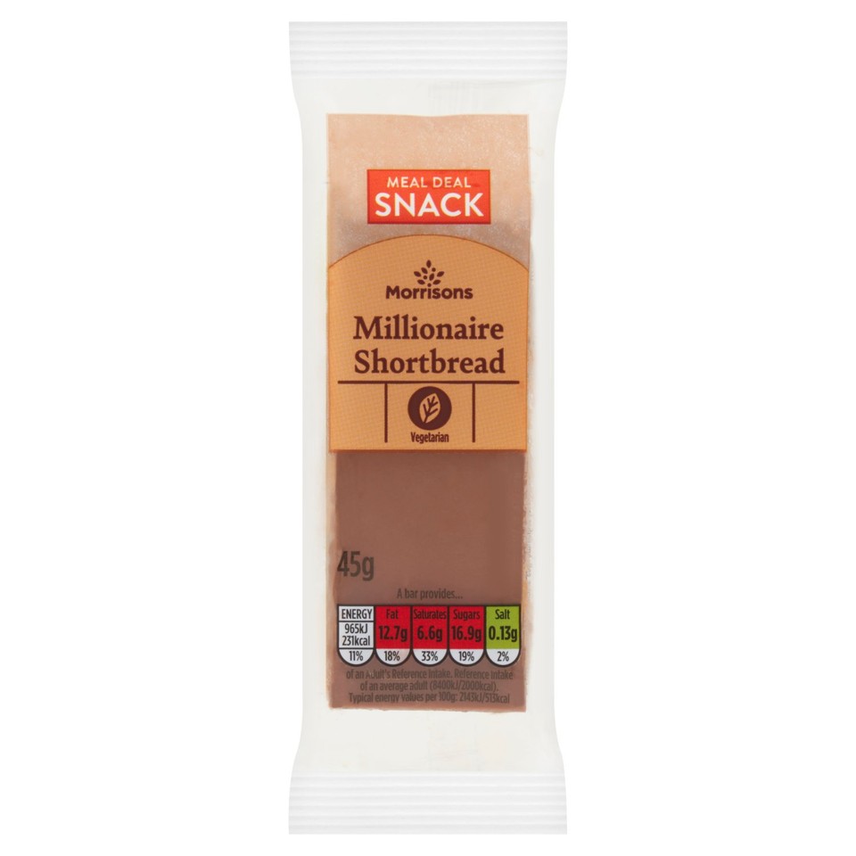 Morrisons Millionaire Shortbread Bar 45g - Morrisons Online Groceries & Offers