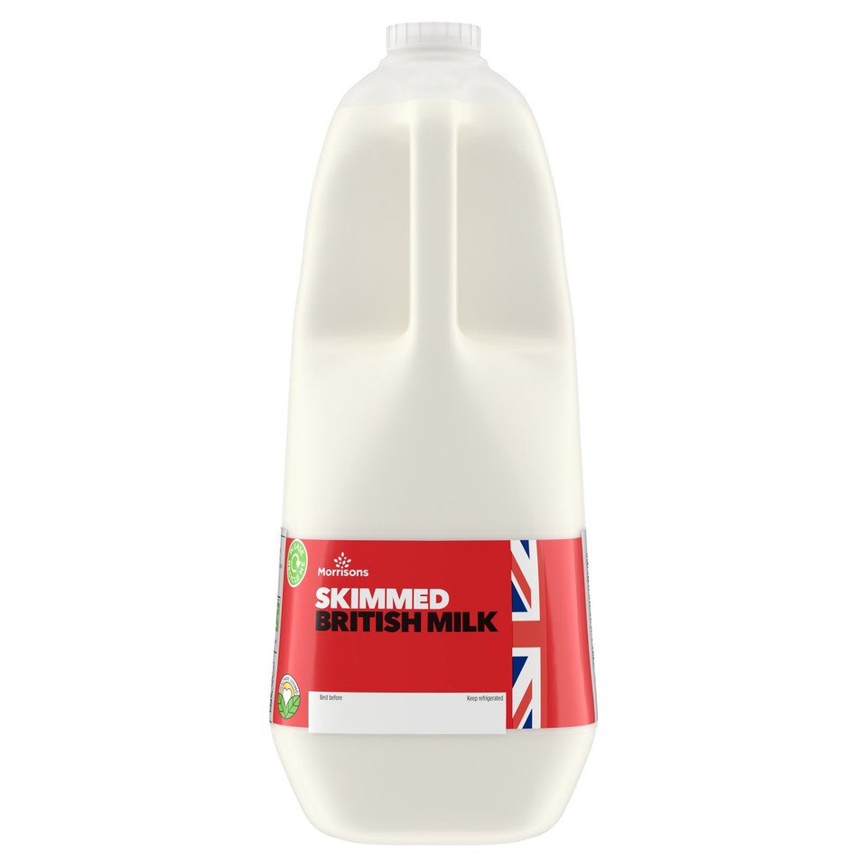 Morrisons British Skimmed Milk 4 Pints - Morrisons Online Groceries ...
