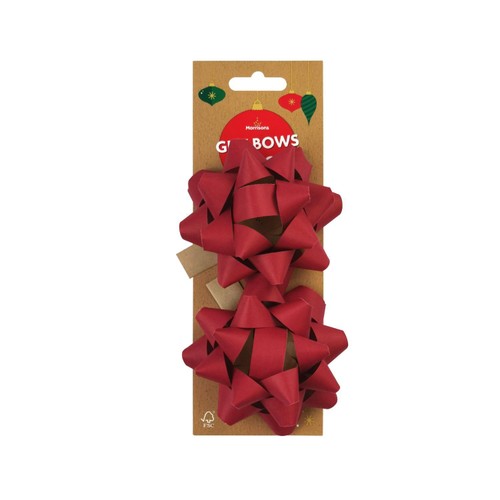 Morrisons Red Large Bows 2 Pack - Morrisons Online Groceries & Offers
