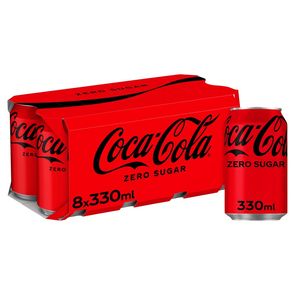 Coca-Cola Zero Sugar 8 x 330ml - Morrisons Online Groceries & Offers