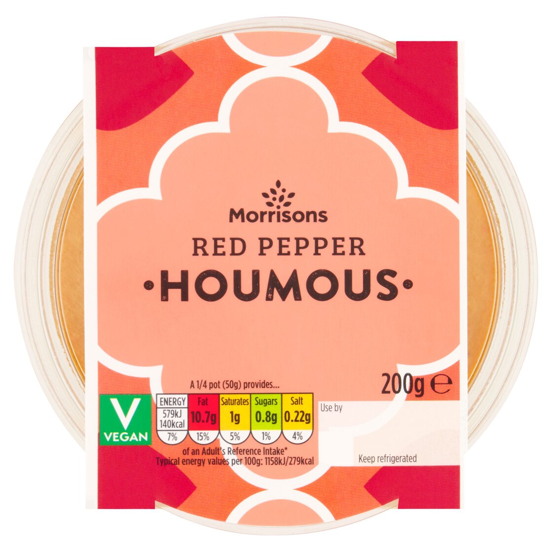 Morrisons Red Pepper Houmous 200g - Morrisons Online Groceries & Offers