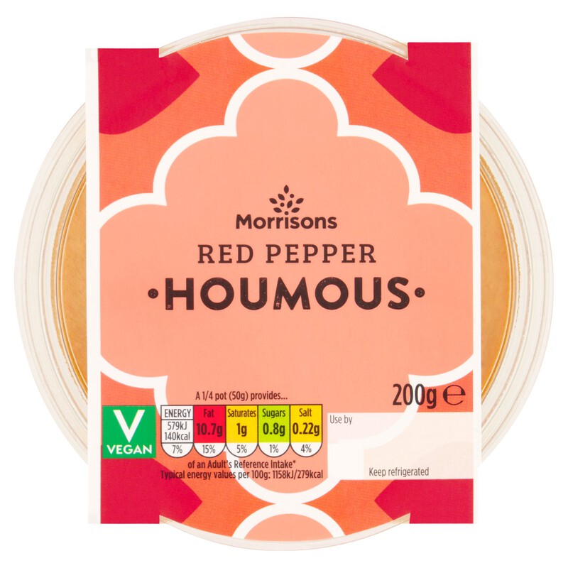 Morrisons Red Pepper Houmous 200g - Morrisons Online Groceries & Offers