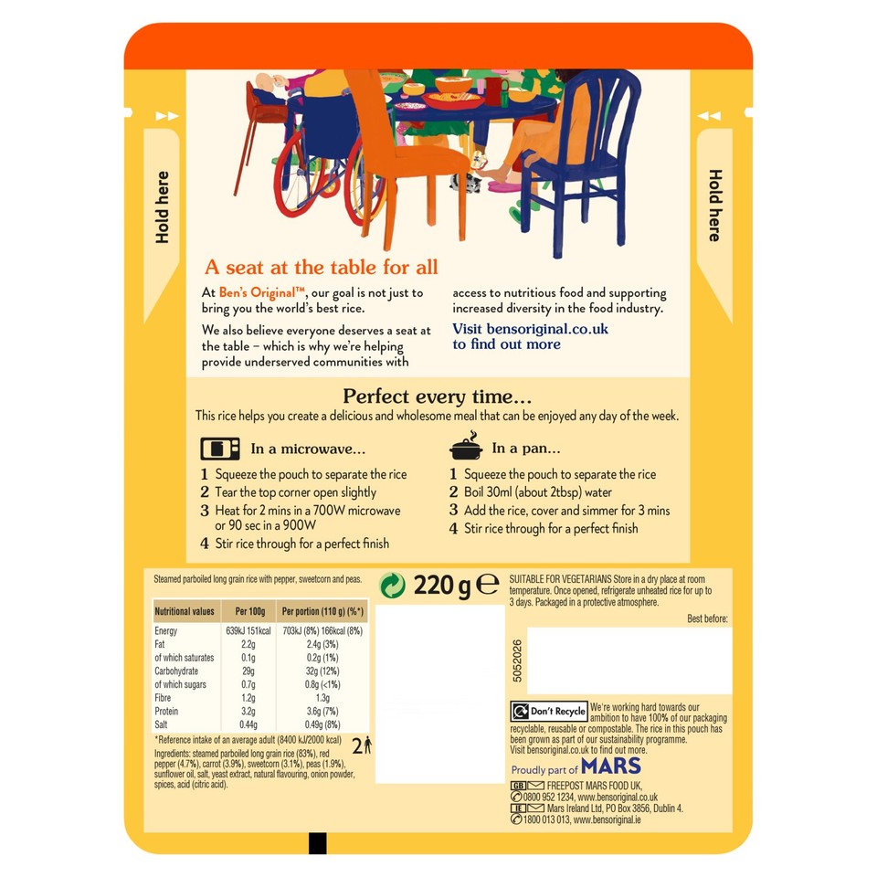 Bens Original Golden Vegetable Microwave Rice - Morrisons Online ...