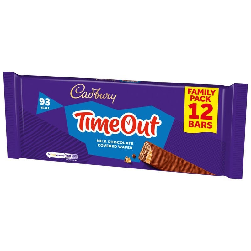 Cadbury Timeout Chocolate Wafer Bars 12 x 18g - Morrisons Online ...
