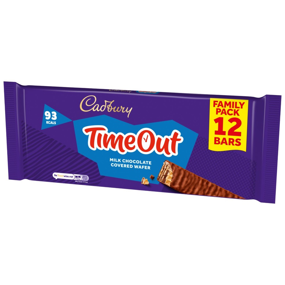 Cadbury Timeout Chocolate Wafer Bars 12 x 18g - Morrisons Online ...