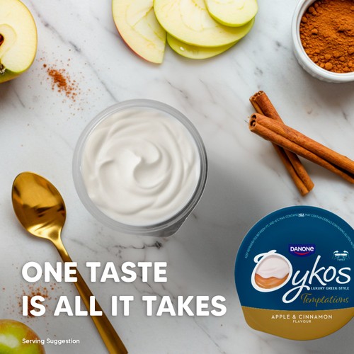 Oykos Temptations Apple & Cinnamon Greek Style Yoghurt 2x110g ...