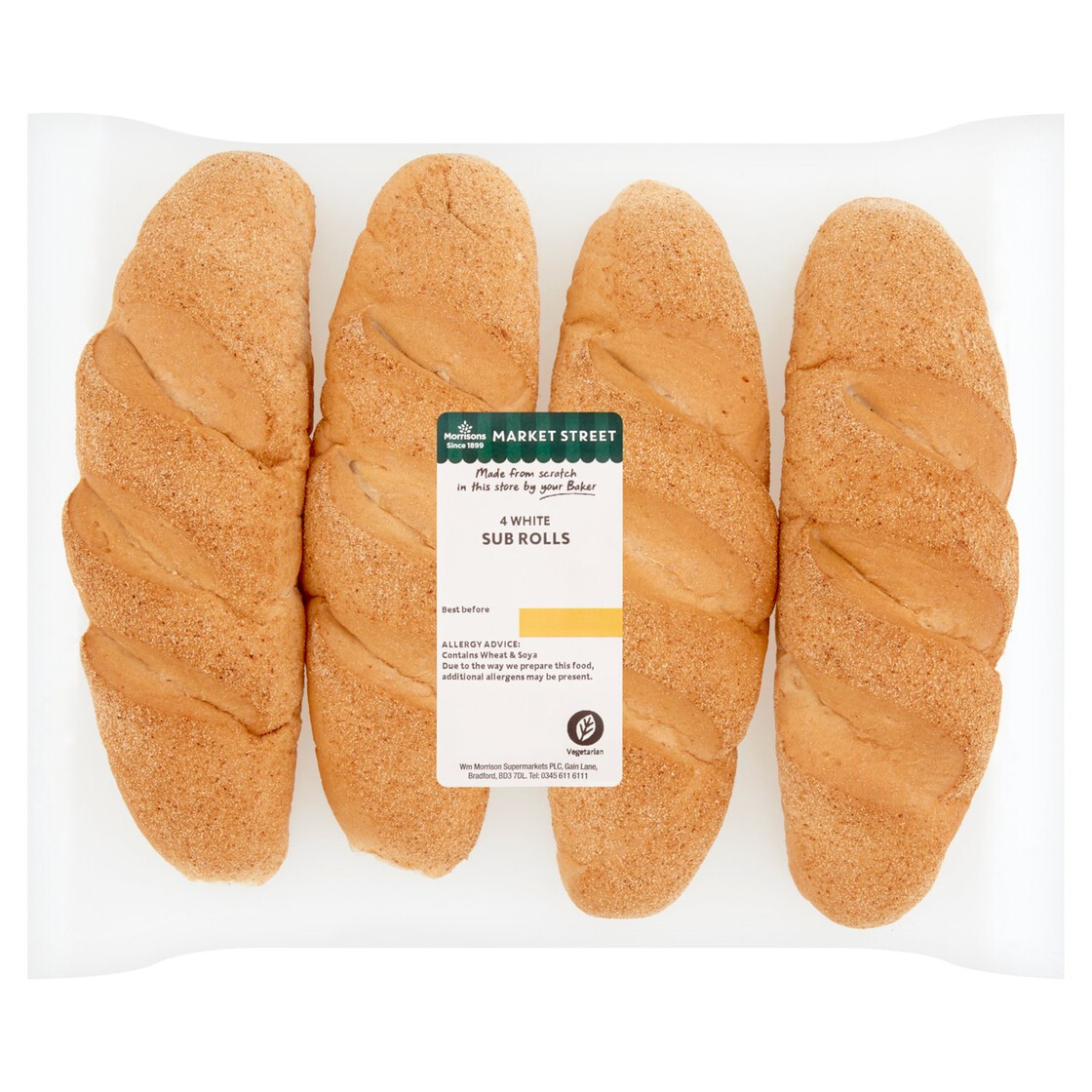 Market Street White Sub Rolls - Morrisons Online Groceries & Offers