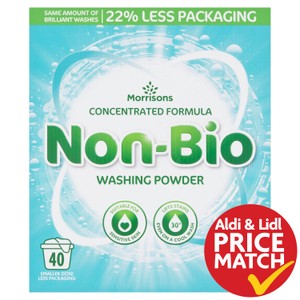 Morrisons Non Bio Laundry Powder 40 Washes - Morrisons Online Groceries ...
