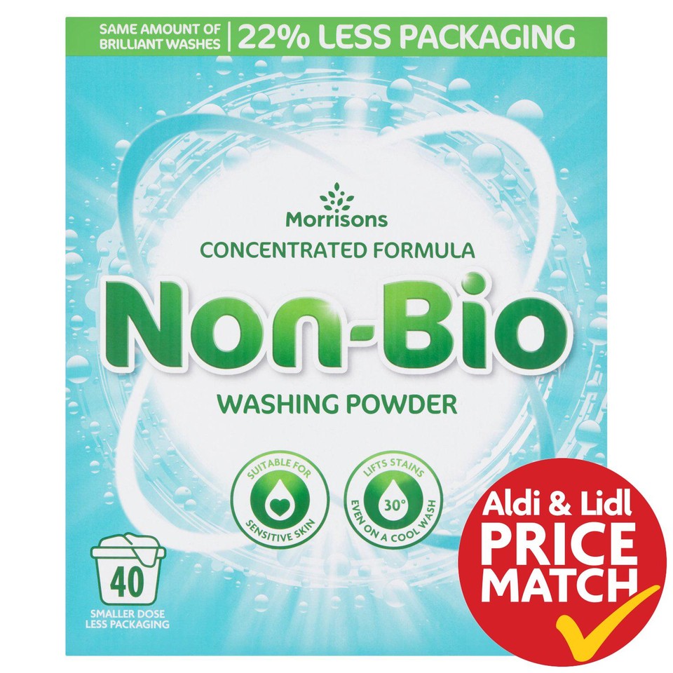Morrisons Non Bio Laundry Powder 40 Washes - Morrisons Online Groceries ...