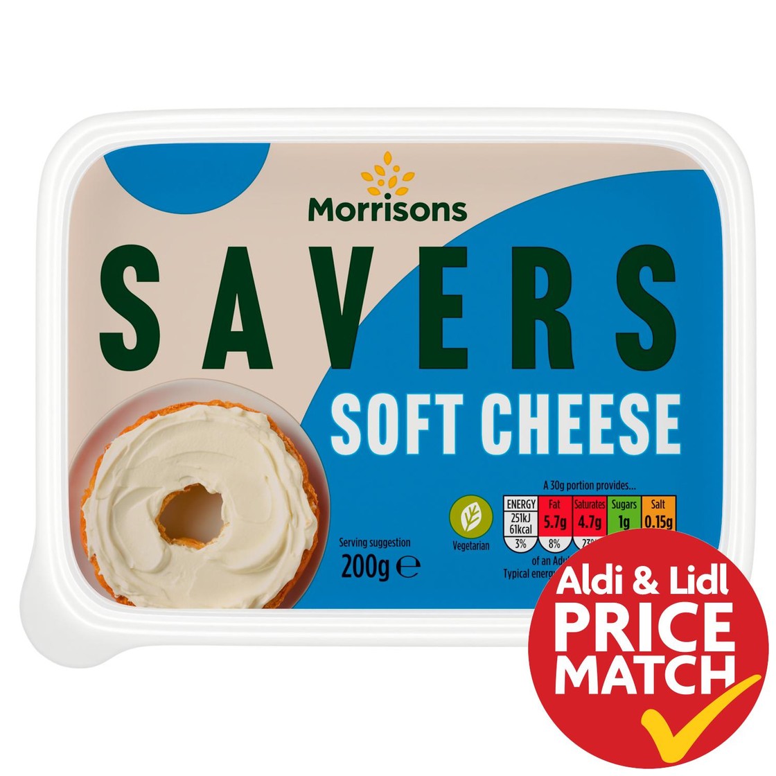 Morrisons Savers Soft Cheese 200g - Morrisons Online Groceries & Offers