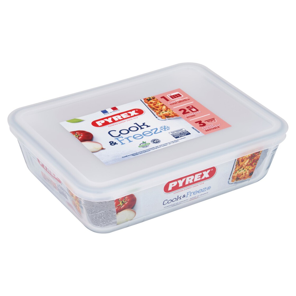Pyrex Rectangular Dish With Lid 1.5 Litre - Morrisons Online Groceries ...