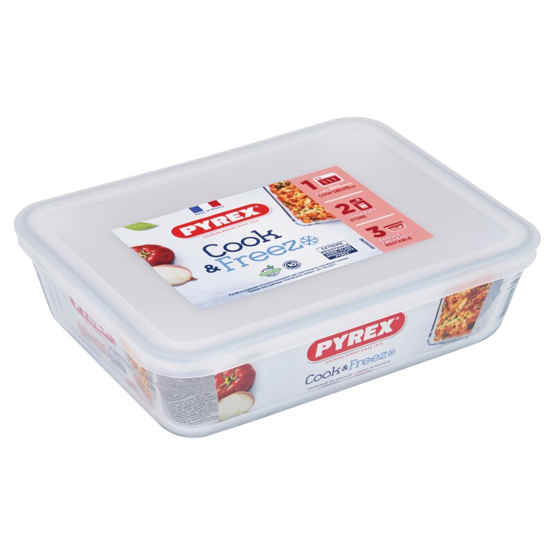 Pyrex Rectangular Dish With Lid 1.5 Litre - Morrisons Online Groceries ...
