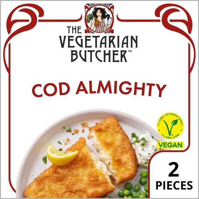The Vegetarian Butcher Cod Almighty Battered Fish Alternative 180g ...