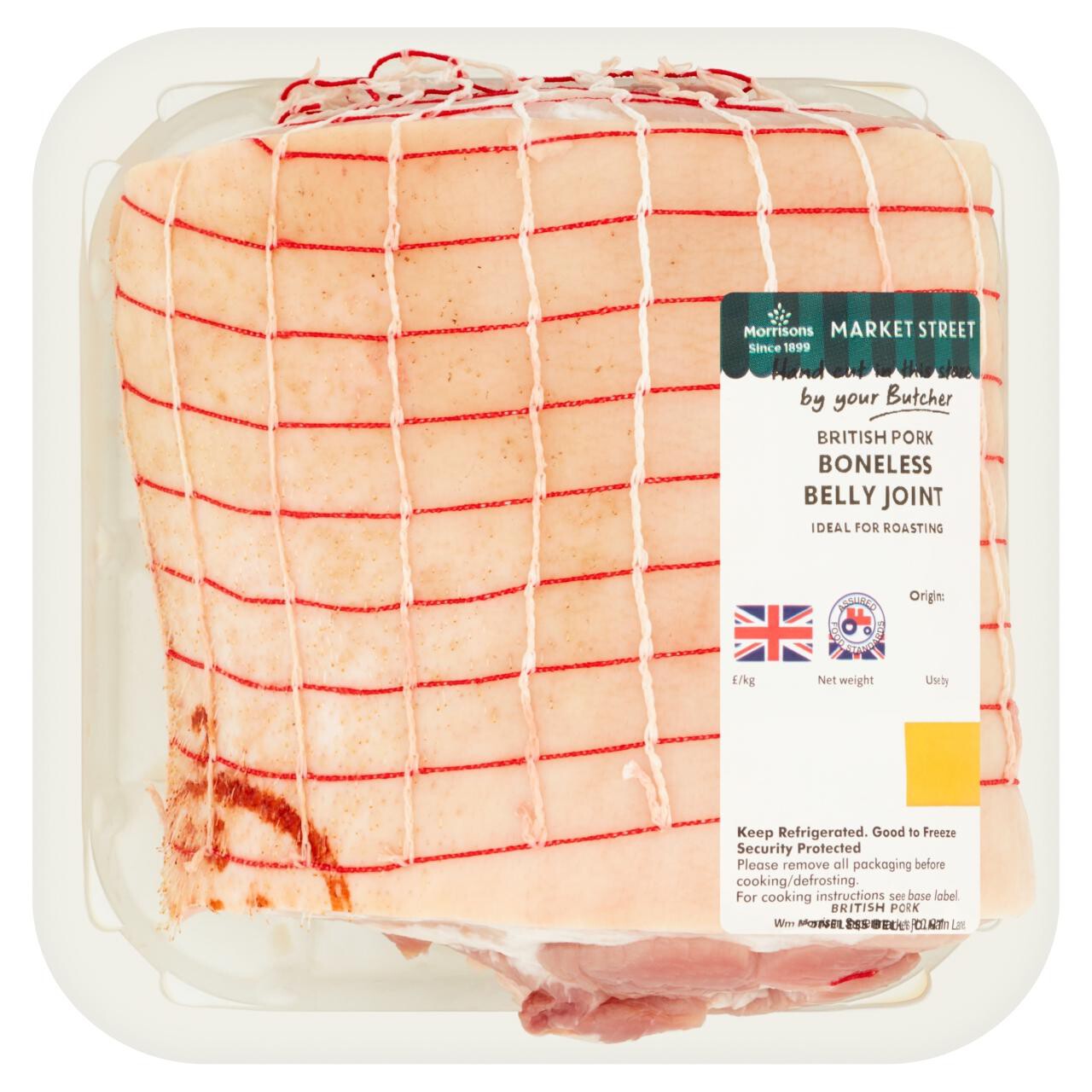 Market Street British Boneless Pork Belly Joint - Morrisons Online ...