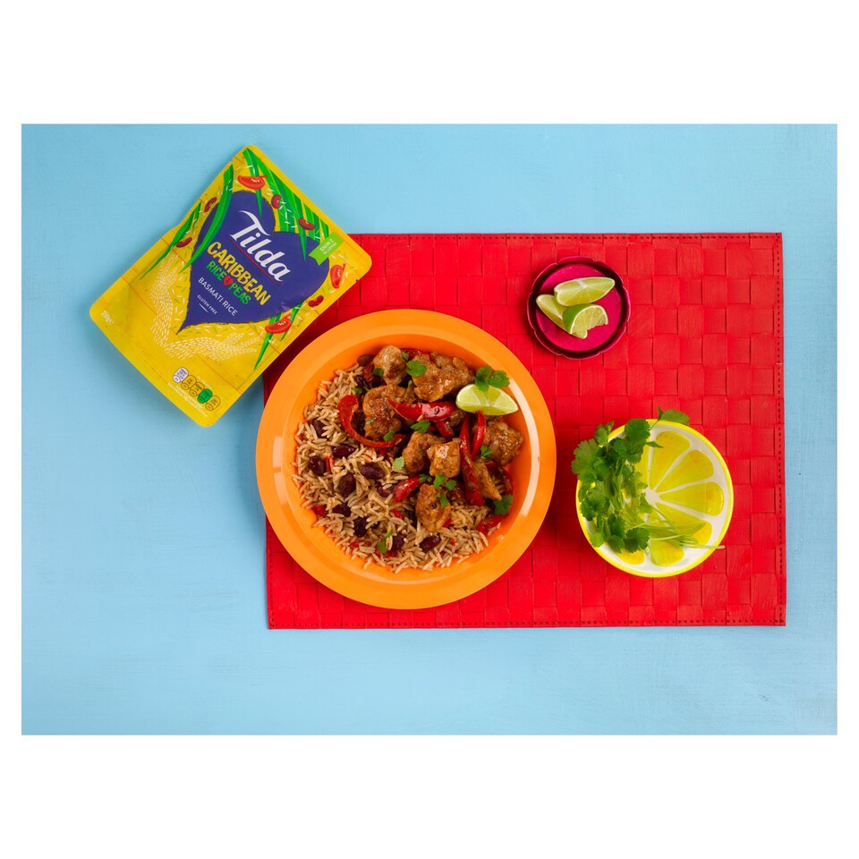 Tilda Microwave Caribbean Rice and Peas Basmati - Morrisons Online ...