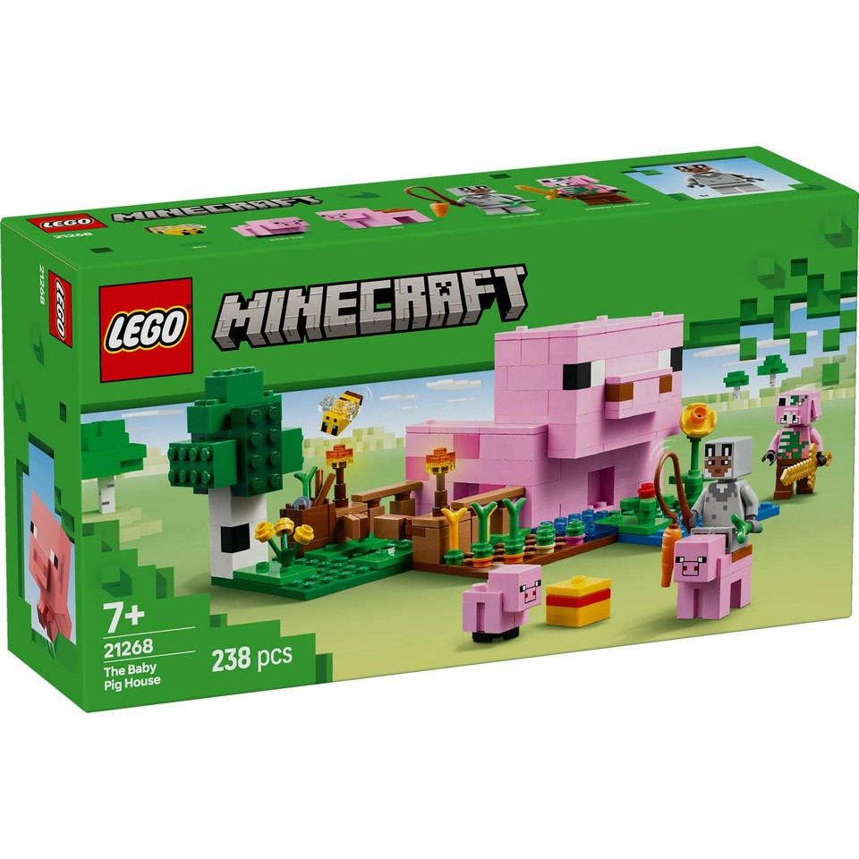 LEGO Minecraft The Baby Pig House Toy for Kids 21268 - Morrisons Online ...
