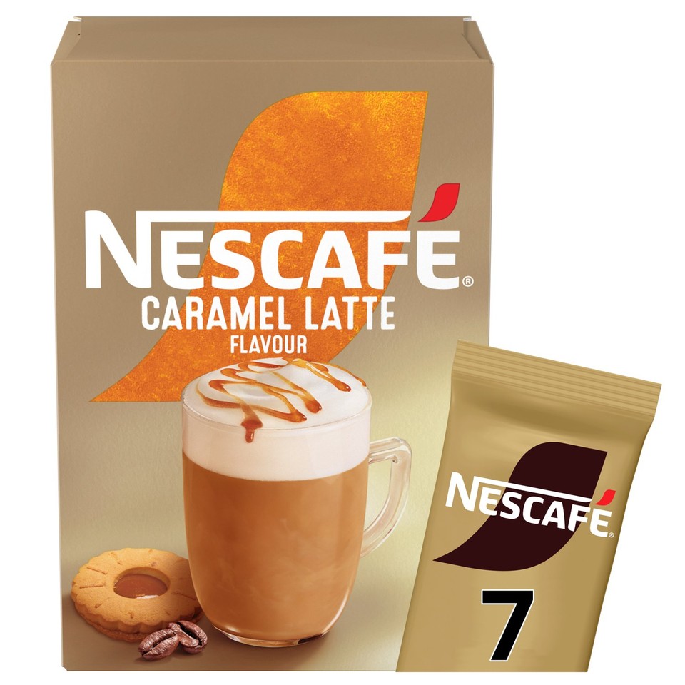Nescafe Latte Caramel Instant Coffee 7 Sachets - Morrisons Online ...