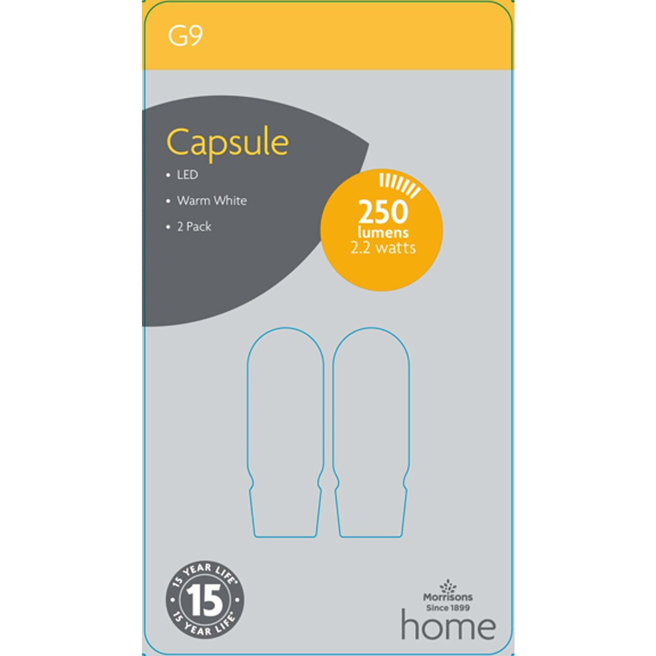 Morrisons LED G9 2.2W 25W 250 Lumens Light Bulb - Morrisons Online ...