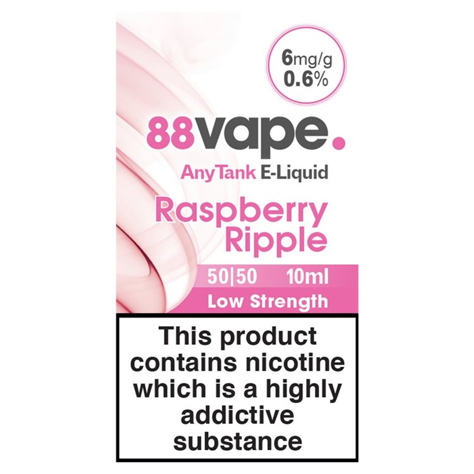 88Vape E-Liquid 6mg Raspberry Ripple - Morrisons Online Groceries & Offers